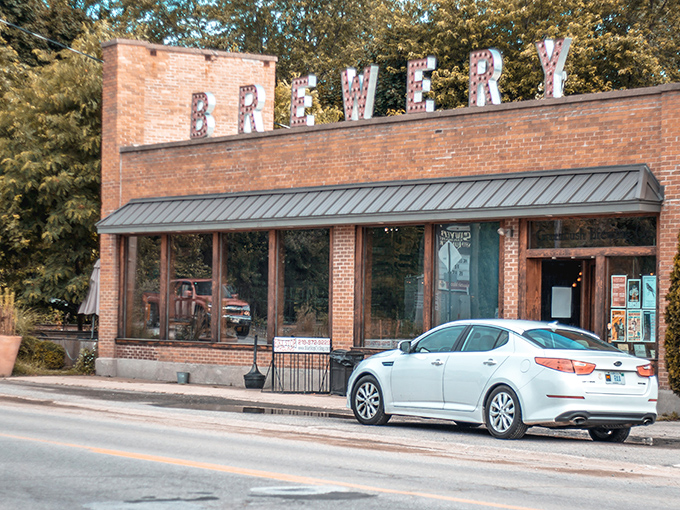 The unassuming brick fa&ccedil;ade of Greenbush Brewing Co. stands like a beacon for hungry travelers. That "BREWERY" sign isn't just decoration&mdash;it's a promise.