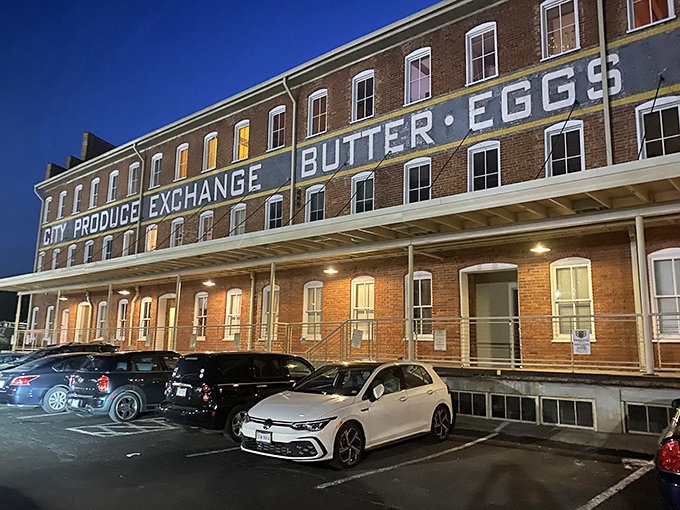 History never tasted so good! The vintage "CITY PRODUCE EXCHANGE" signage hints at this building's past life before becoming Harrisonburg's premier steakhouse.