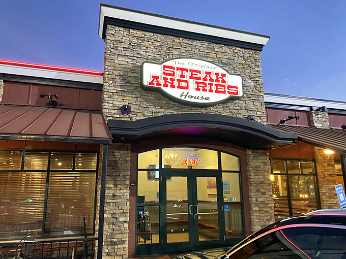 The stone facade and glowing red sign of The Original Steak & Rib House promises what every carnivore dreams of&mdash;meat prepared with respect and reverence.
