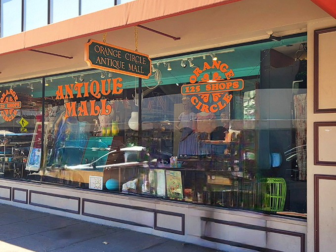 The storefront beckons with vintage charm, promising 125 shops worth of nostalgia under one historic roof.