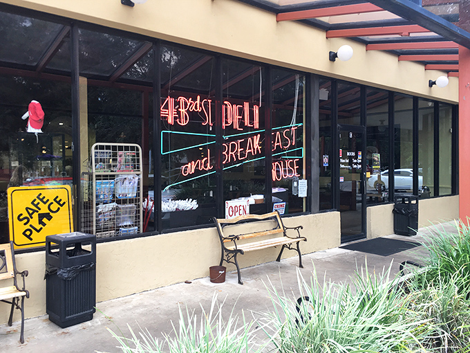The unassuming storefront of 43rd Street Deli hides culinary treasures within, like a breakfast speakeasy waiting to be discovered.