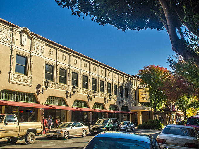 The historic State Theatre stands as downtown Oroville's crown jewel, its ornate fa&ccedil;ade whispering stories of a bygone era when movie palaces were architectural masterpieces.