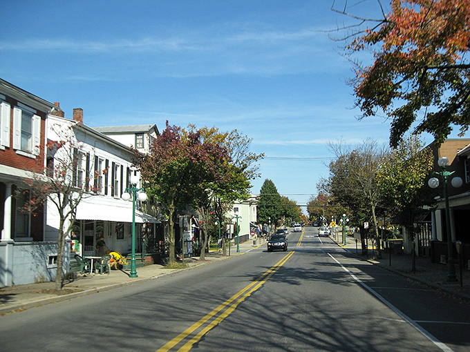 Market Street stretches before you like a Norman Rockwell painting come to life, where historic charm meets small-town serenity.