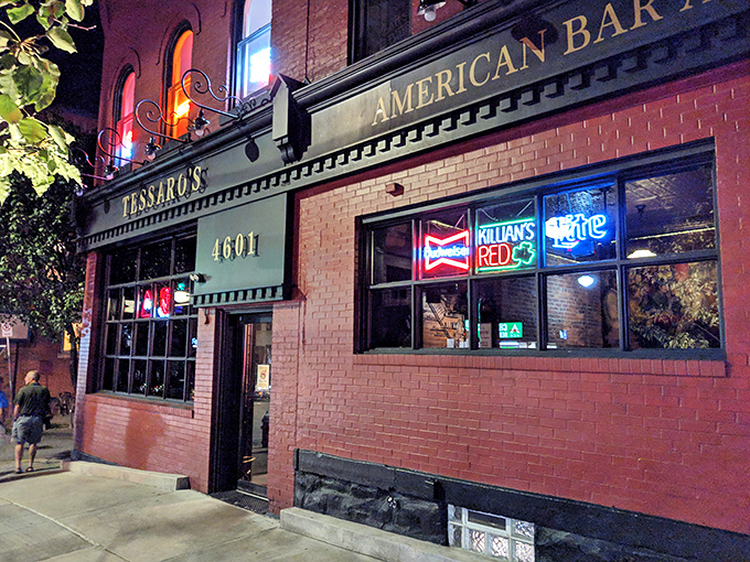 By night, the neon glow beckons hungry Pittsburghers like moths to a flame&mdash;if moths craved perfectly grilled beef and cold beer.