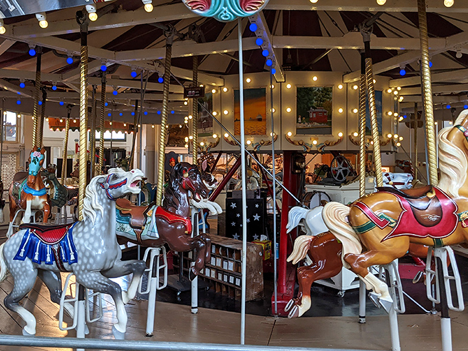 Majestic steeds frozen in eternal gallop, this working carousel isn't just museum eye candy—it's a rideable time machine that delights visitors of all ages.