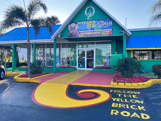 Follow the yellow brick road &ndash; literally! This vibrant entrance path swirls with the same magic that transported Dorothy from Kansas to Oz.