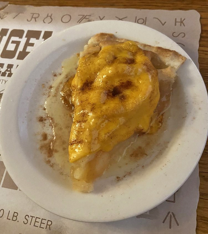 Angel Pie with its golden crown of melted cheese—because even after a steak feast, there's always room for a slice of heaven.
