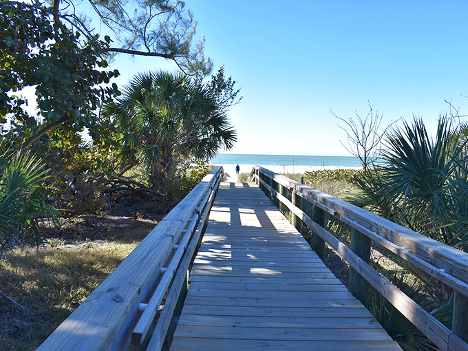 Beach boardwalks in Anna Maria aren't just paths to the shore &ndash; they're runways for your grand entrance to paradise.