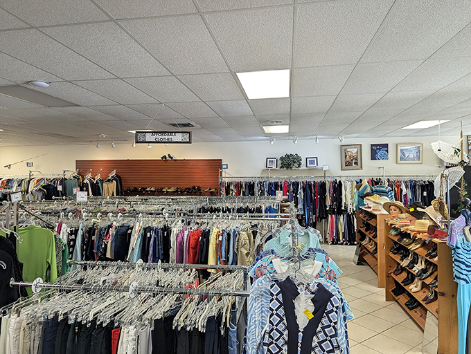 The expansive clothing department rivals boutiques in organization but beats them handily in the price department.