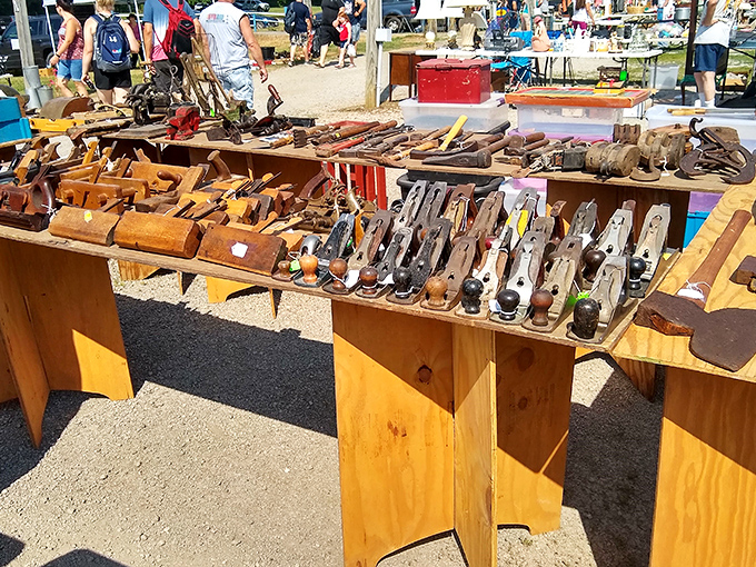 Woodworking tools from another era&mdash;when craftsmanship was measured in sweat equity and planes were something you pushed, not boarded.