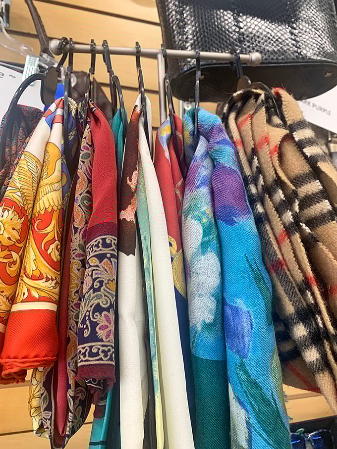 Silk road treasures: These scarves aren't just accessories—they're instant outfit transformers that can take you from "just woke up" to "international art dealer" in seconds.