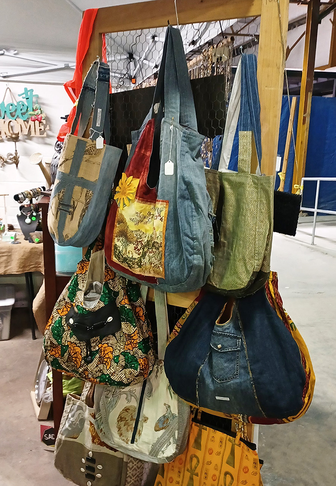 Upcycled fashion with personality to spare. These handcrafted bags transform yesterday's denim into tomorrow's statement piece.