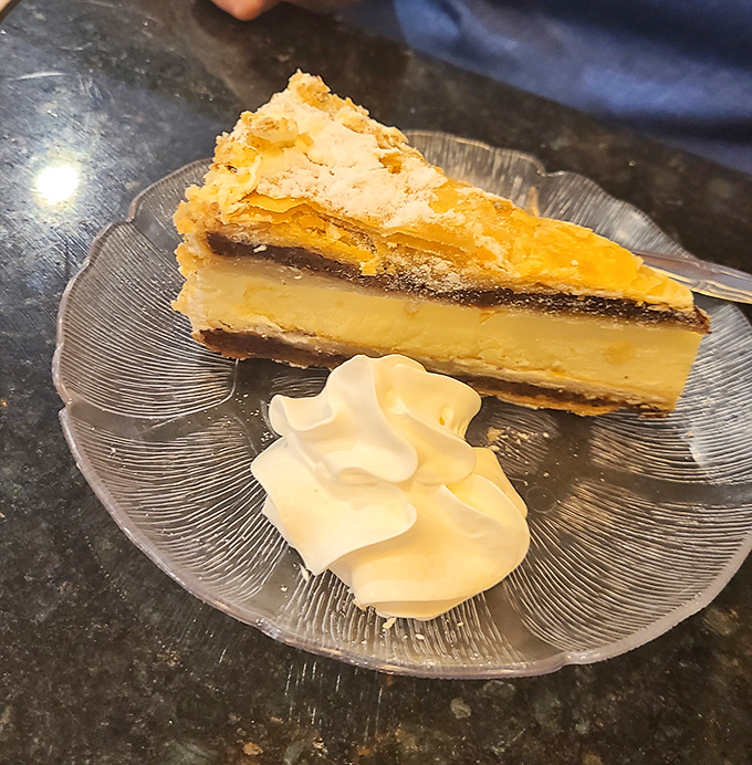 Baklava cheesecake: where Athens meets New York in a dessert marriage that works better than most Hollywood relationships.