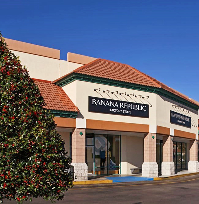 Banana Republic Factory Store stands ready to transform your wardrobe without transforming your bank account into an empty vault.