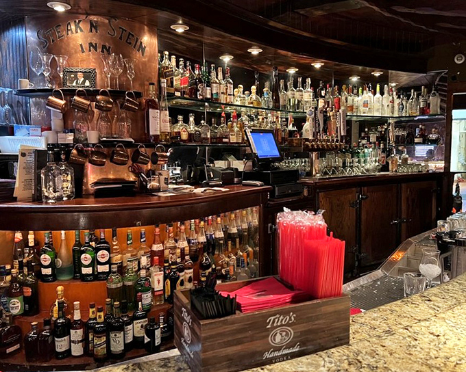 The bar where conversations flow as smoothly as the perfectly poured drinks behind it.