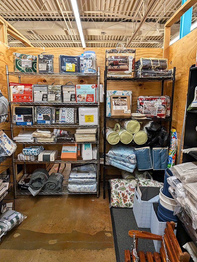 Bedding bonanza! From practical sheets to cozy comforters, this aisle promises better sleep without counting the cost of sheep.