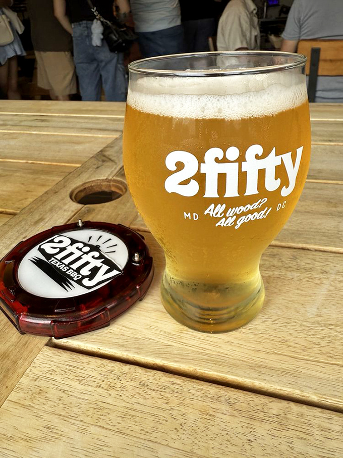 A golden glass of All American Lager—because after a barbecue feast this magnificent, your palate deserves a crisp, refreshing reset button.