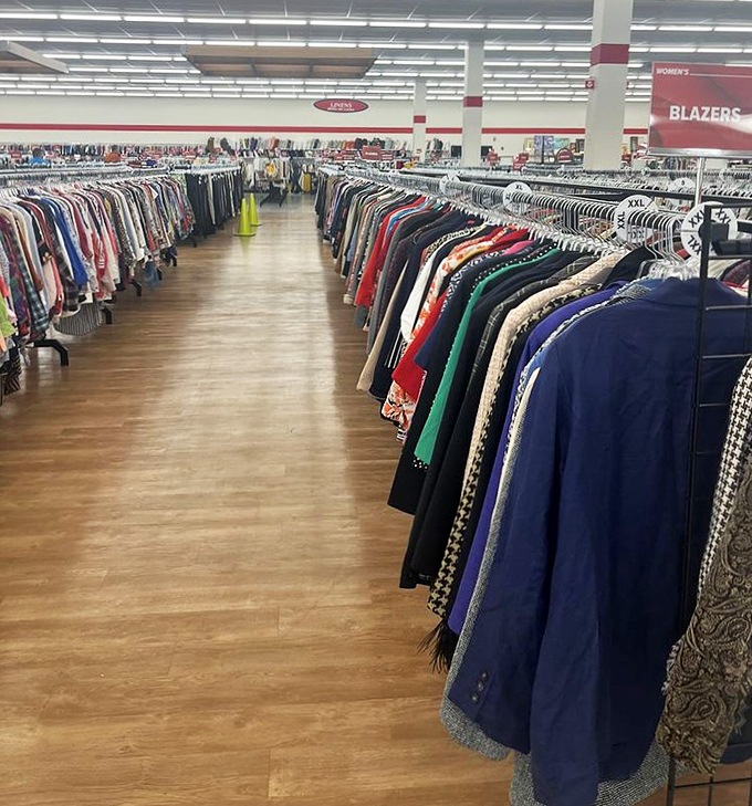 The blazer section rivals any department store, minus the heart-stopping price tags. Business casual has never been so affordable.