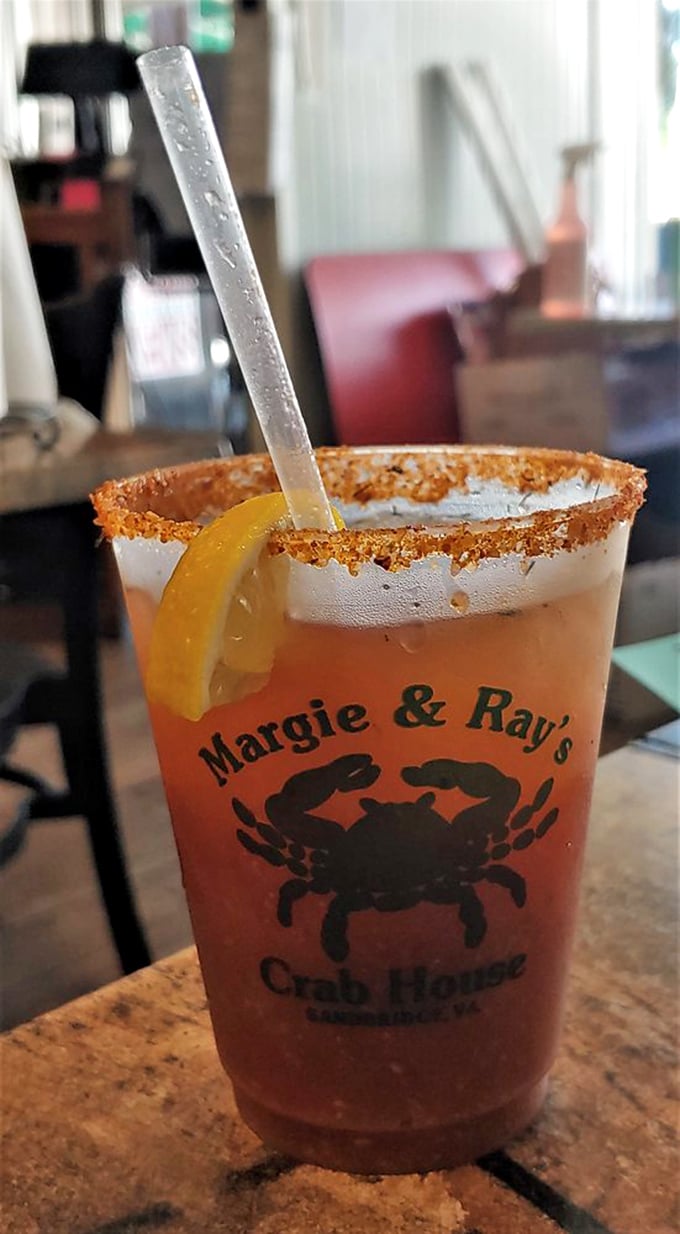 Their Bloody Mary comes with a spiced rim and attitude &ndash; the perfect companion while waiting for your main event of Chesapeake Bay's finest offerings.
