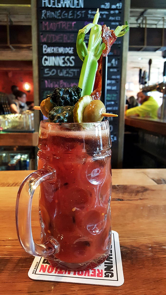 This isn't just a Bloody Mary&mdash;it's a liquid brunch accessory, garnished with enough vegetables to count as your daily serving.
