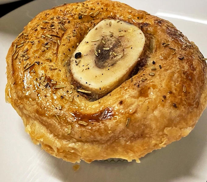 Not just pastry &ndash; it's a savory revelation with herbs and a hint of sweetness that makes you rethink what comfort food can be.