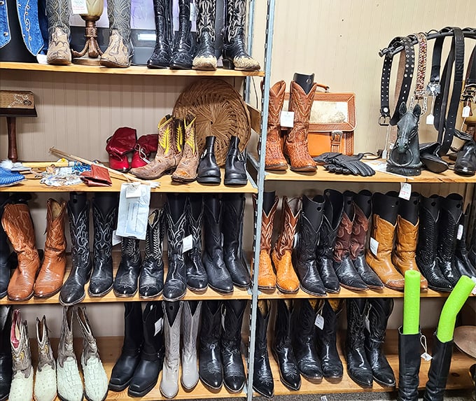 These boots weren't made just for walking. Each pair of vintage cowboy boots carries the spirit of the American West, ready for their next two-step adventure.