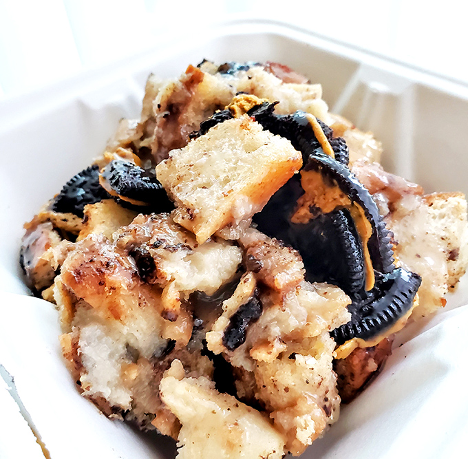 This dessert might not win beauty contests, but what it lacks in looks, it makes up for in soul-satisfying flavor. Comfort food at its finest.