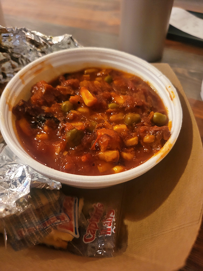 Brunswick Stew&mdash;the South's hearty answer to the question "What else can we do with these magical meat bits and vegetables?"