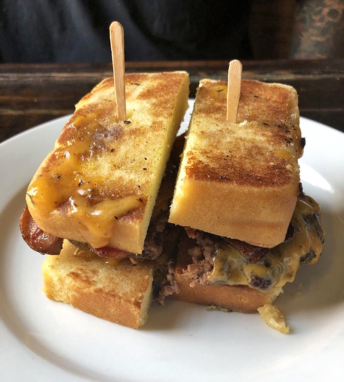 Wait, is that a burger on pound cake? Philadelphia, you beautiful madman, never change.