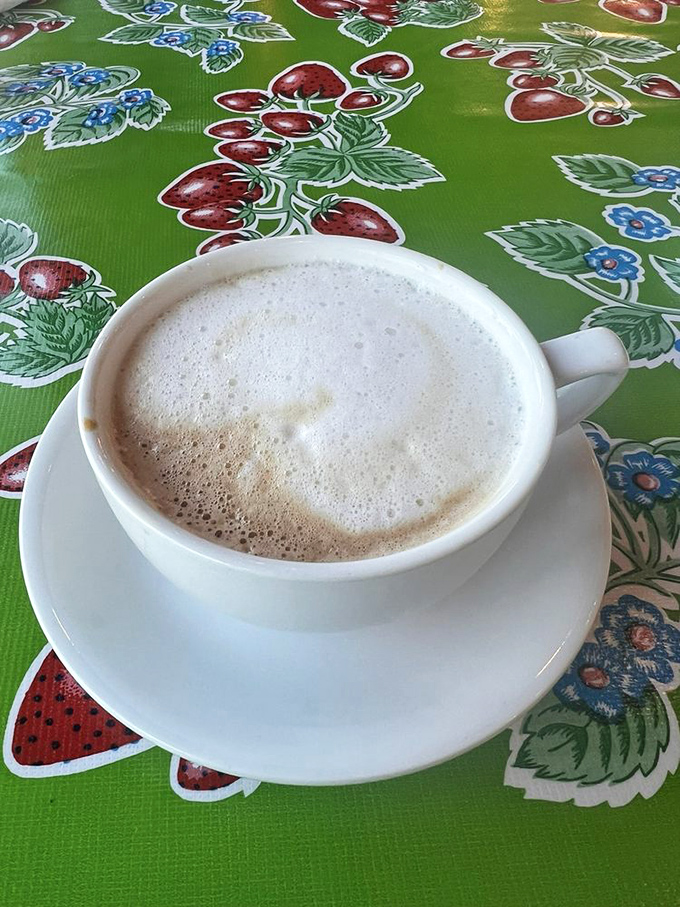 A coffee moment of zen amid the breakfast hustle&mdash;because every good Southern meal deserves a proper caffeine companion.