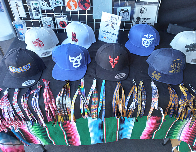 Lucha libre masks and baseball caps&mdash;headwear that lets you be a superhero on Monday and a sports fan by the weekend.