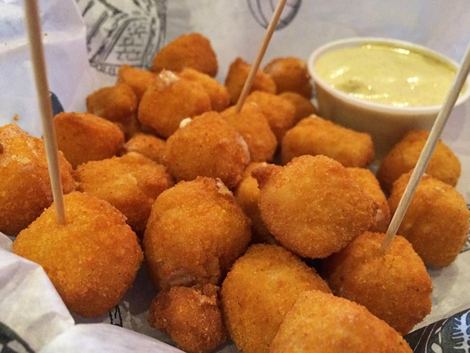 These golden cheese balls aren't just appetizers, they're little spheres of happiness that make waiting for your entr&eacute;e a pleasure.