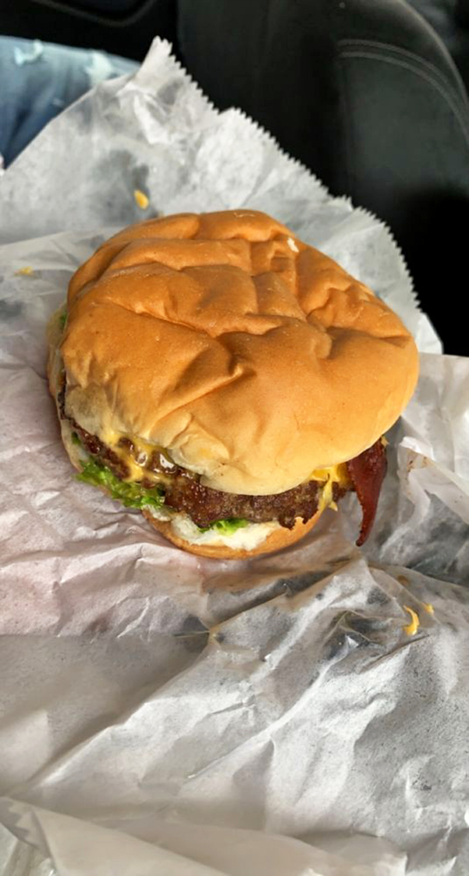 A burger that doesn't need to show off. Unpretentious, honest, and exactly what you want after a long drive.