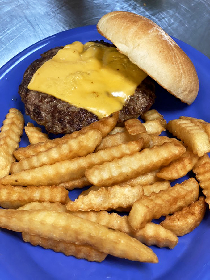 Sometimes a cheeseburger at a seafood place surprises you &ndash; this one looks ready to convert the skeptics.