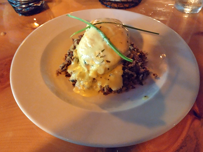 This isn't just food; it's edible architecture. A tower of deliciousness where sauce cascades like a culinary waterfall.