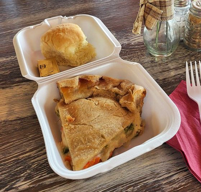 Comfort in a container &ndash; this chicken pot pie represents the savory side of A Slice of Pie's culinary expertise.