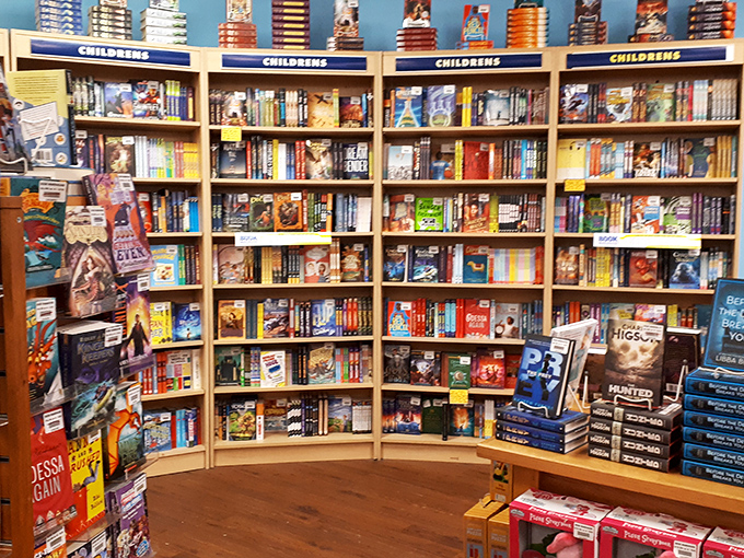 Books tower like literary skyscrapers, each spine holding worlds waiting to be discovered.