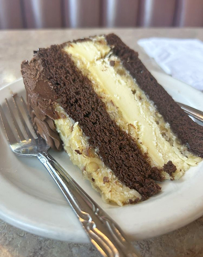 Chocolate meets cheesecake in a dessert so decadent it should require a permission slip from your doctor. 