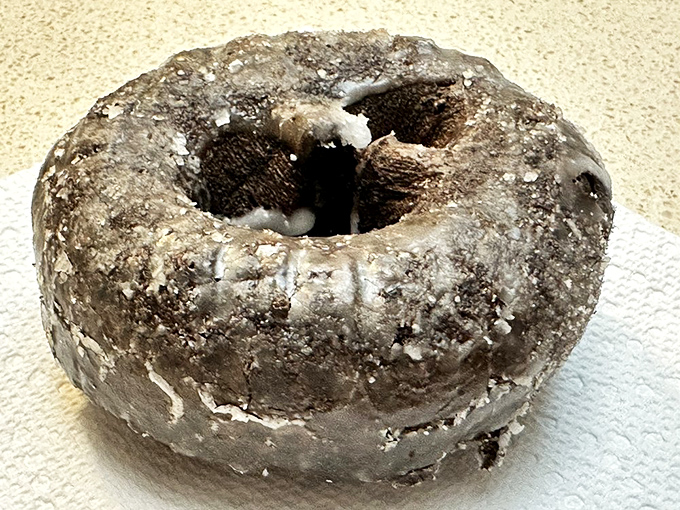 This chocolate glazed beauty isn't just a donut—it's what donuts dream of becoming when they grow up.