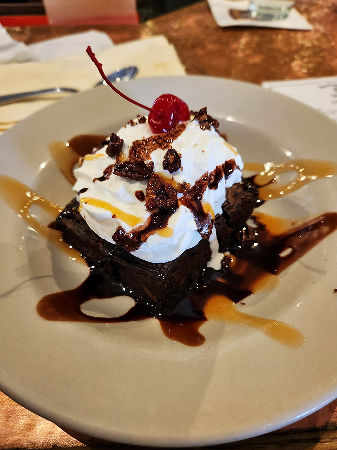 Chocolate decadence crowned with whipped cream and a cherry &ndash; because some days, you just need to eat your feelings.