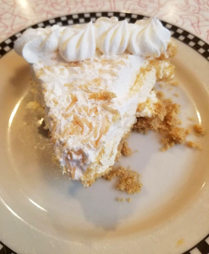 Coconut cream pie that would make your grandmother both proud and jealous. That perfect ratio of filling to crust is no accident.