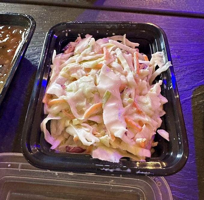 Coleslaw that knows its role &ndash; providing that perfect crisp, cool counterpoint to smoky meat without trying to steal the spotlight.