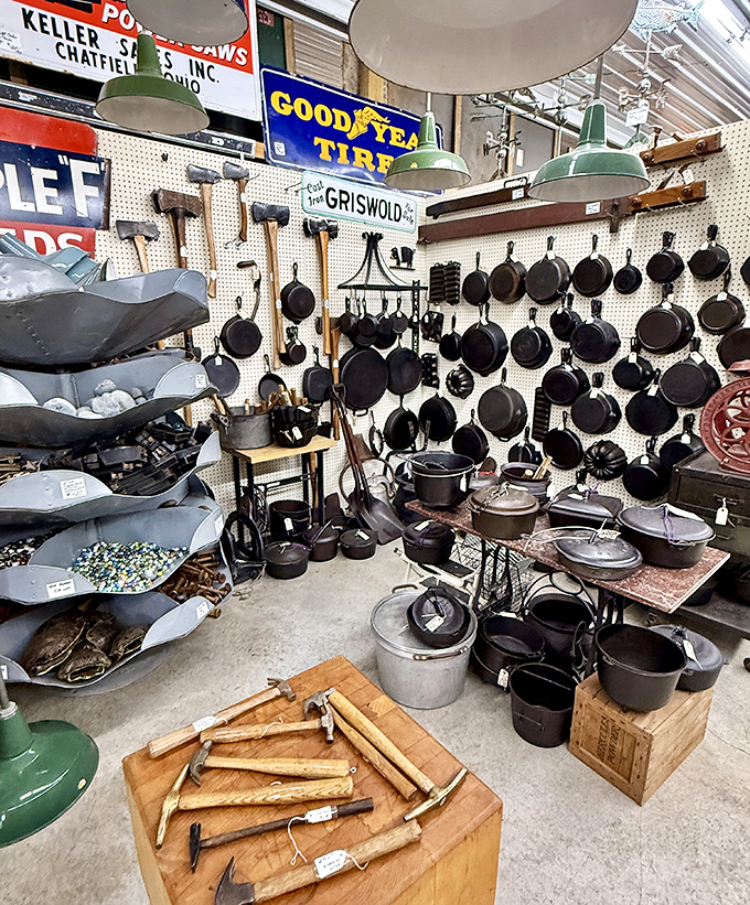 Cast iron paradise! From skillets to Dutch ovens, these seasoned beauties have outlived countless non-stick pretenders.