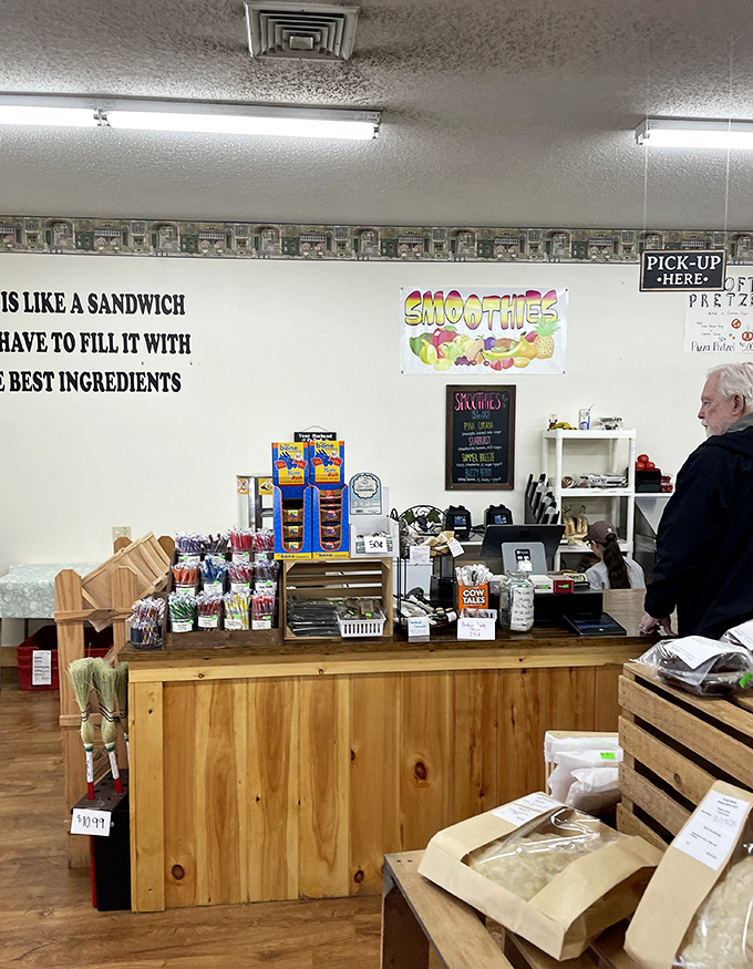 The counter where magic happens. No fancy digital displays or buzzers&mdash;just real people making real food with the lost art of conversation included.