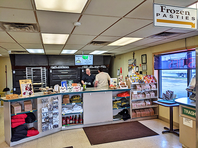 The heart of operations where pasty magic happens daily, turning simple ingredients into edible Michigan memories.