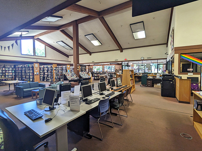 The Willits Library offers both books and computers&mdash;because sometimes you want Hemingway, sometimes you need YouTube gardening tutorials.