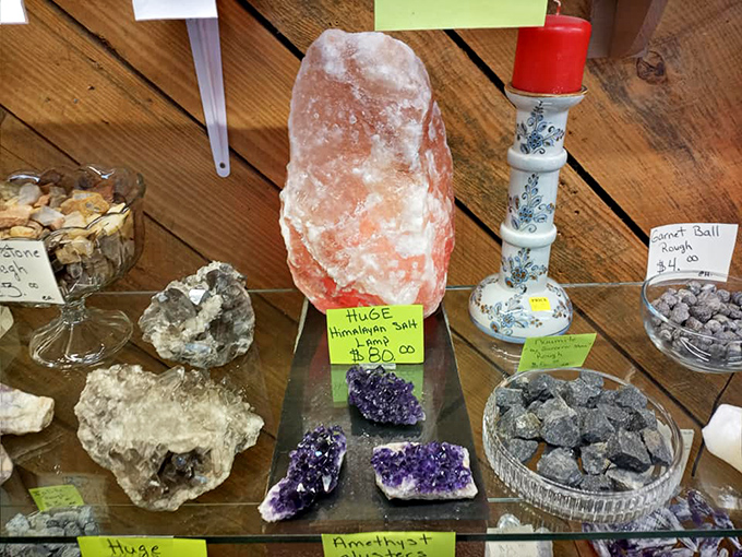 Nature's jewelry box spilled open &ndash; that Himalayan salt lamp is practically begging to improve your home's chi while looking spectacular doing it.