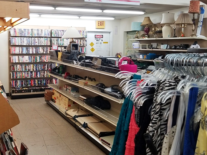 DVDs, electronics, and lamps galore &ndash; the tech graveyard where yesterday's gadgets await resurrection in homes where "vintage" is a compliment.