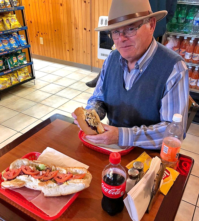 Every great sandwich shop has at least one regular who's been coming so long they're practically part of the furniture. The hat makes the man.