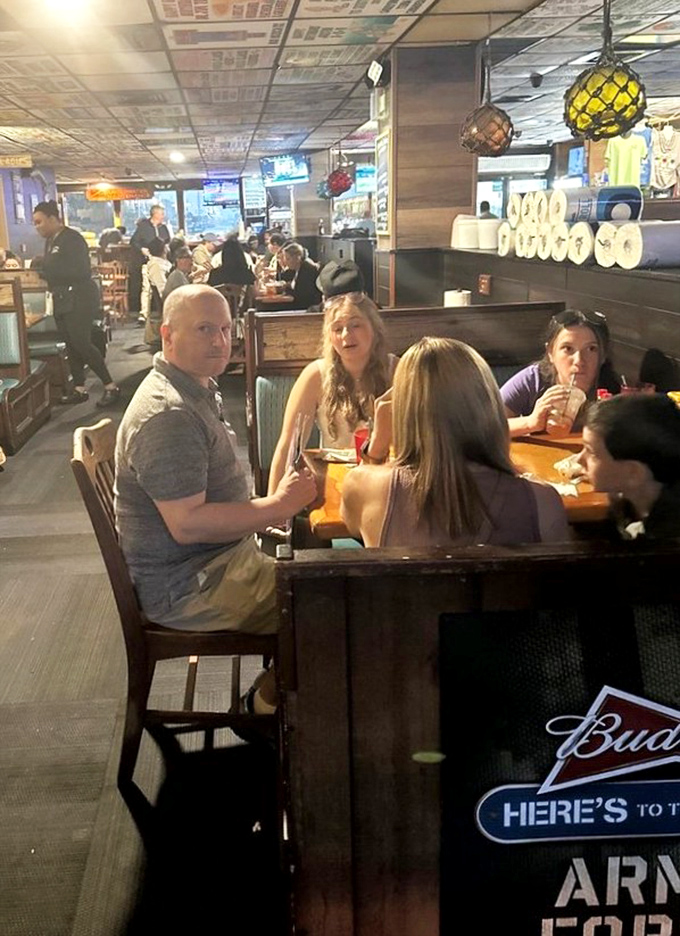 Happy diners proving that good food is the universal language, no translation needed.